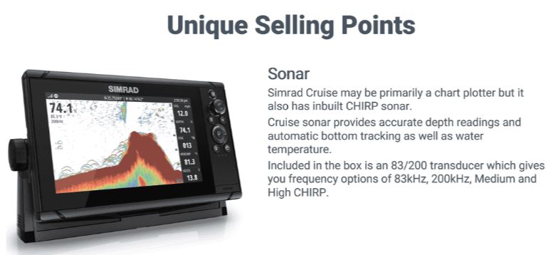 Simrad GPS Plotter Sonda Cruise 5" con Transductor